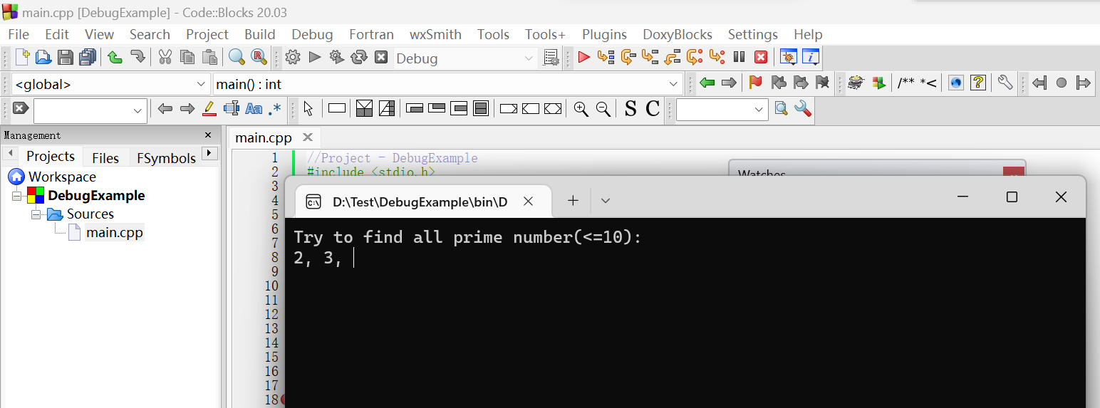 C C 程序的断点调试 CodeBlocks Python C C Club