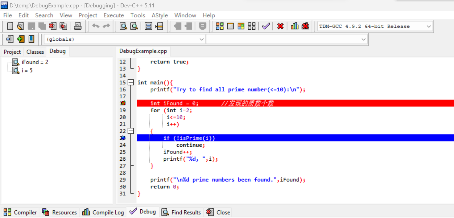 C C 程序的断点调试 Dev C Python C C Club